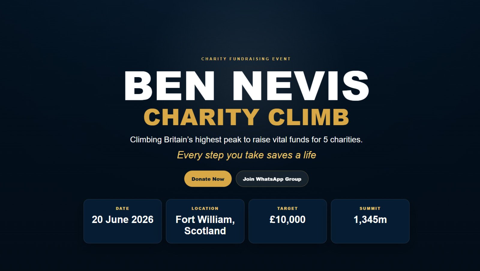 Fundraiser by Muhammad Khan : Charity Climb 26 Ben Nevis