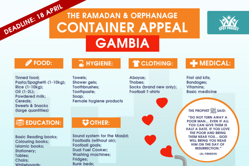 Fundraiser by Bilal Abdul-Khaliq : Ramadan Container To Gambia