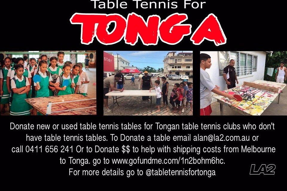 Fundraiser by Alan Latu : Table Tennis for Tonga