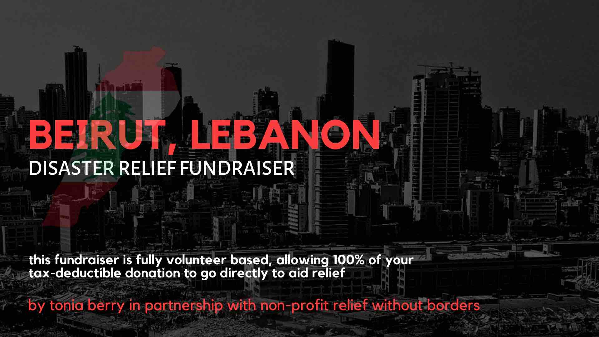 Fundraiser for Senzela Atmar by Tonia Berry : Beirut Disaster Relief