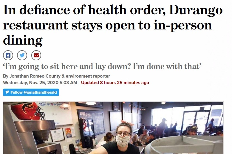 Fundraiser for Kate Hallock by Kate Hallock : Stay Open La Plata County