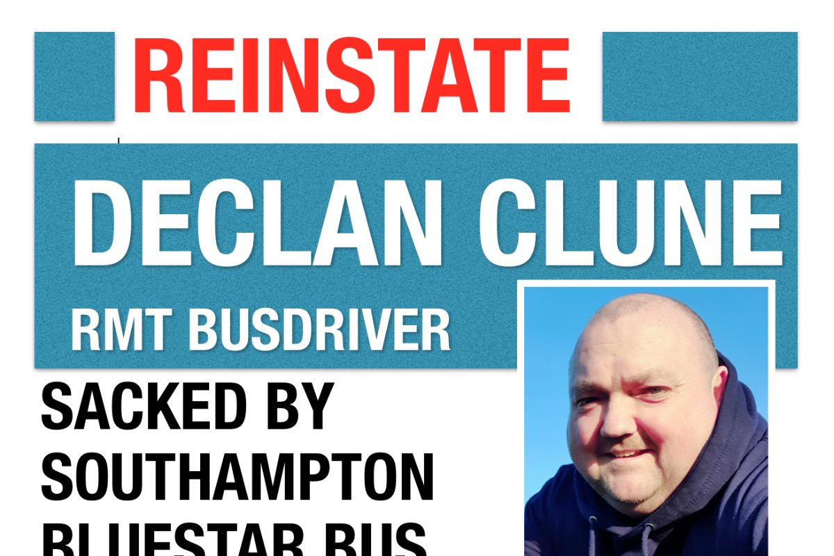 Fundraiser by Nick Chaffey : Declan Clune sacked RMT Bus driver needs ...