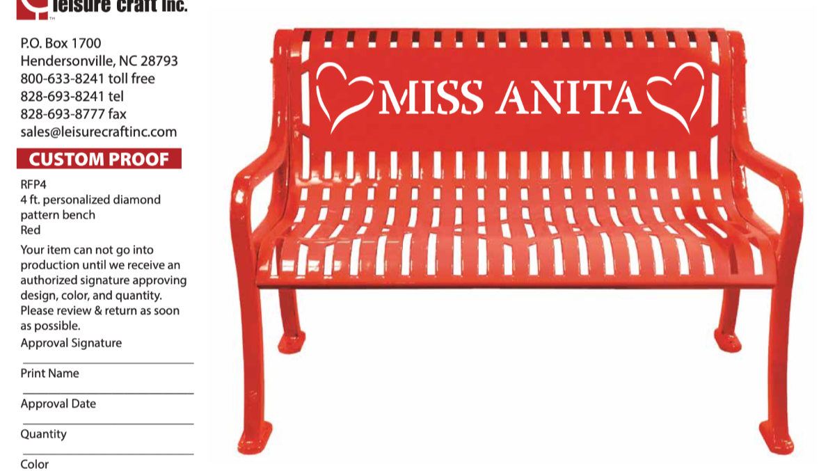 Fundraiser by Anthony Dal Ben : Miss Anita's Bench