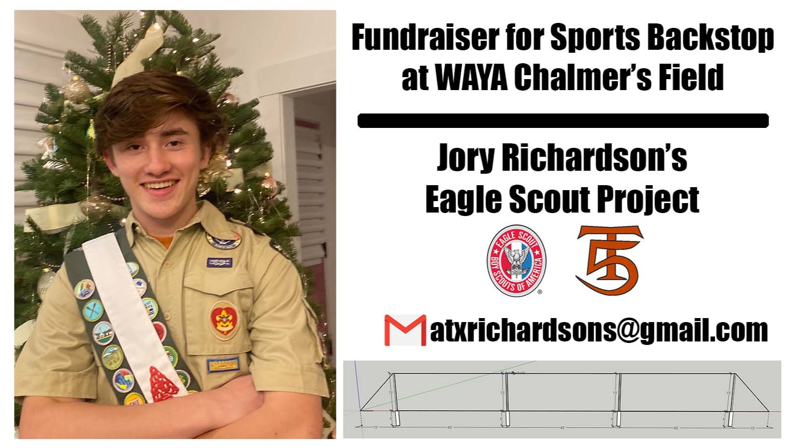 Fundraiser by Jory Richardson : Completed! WAYA Chalmers Field Backstop ...