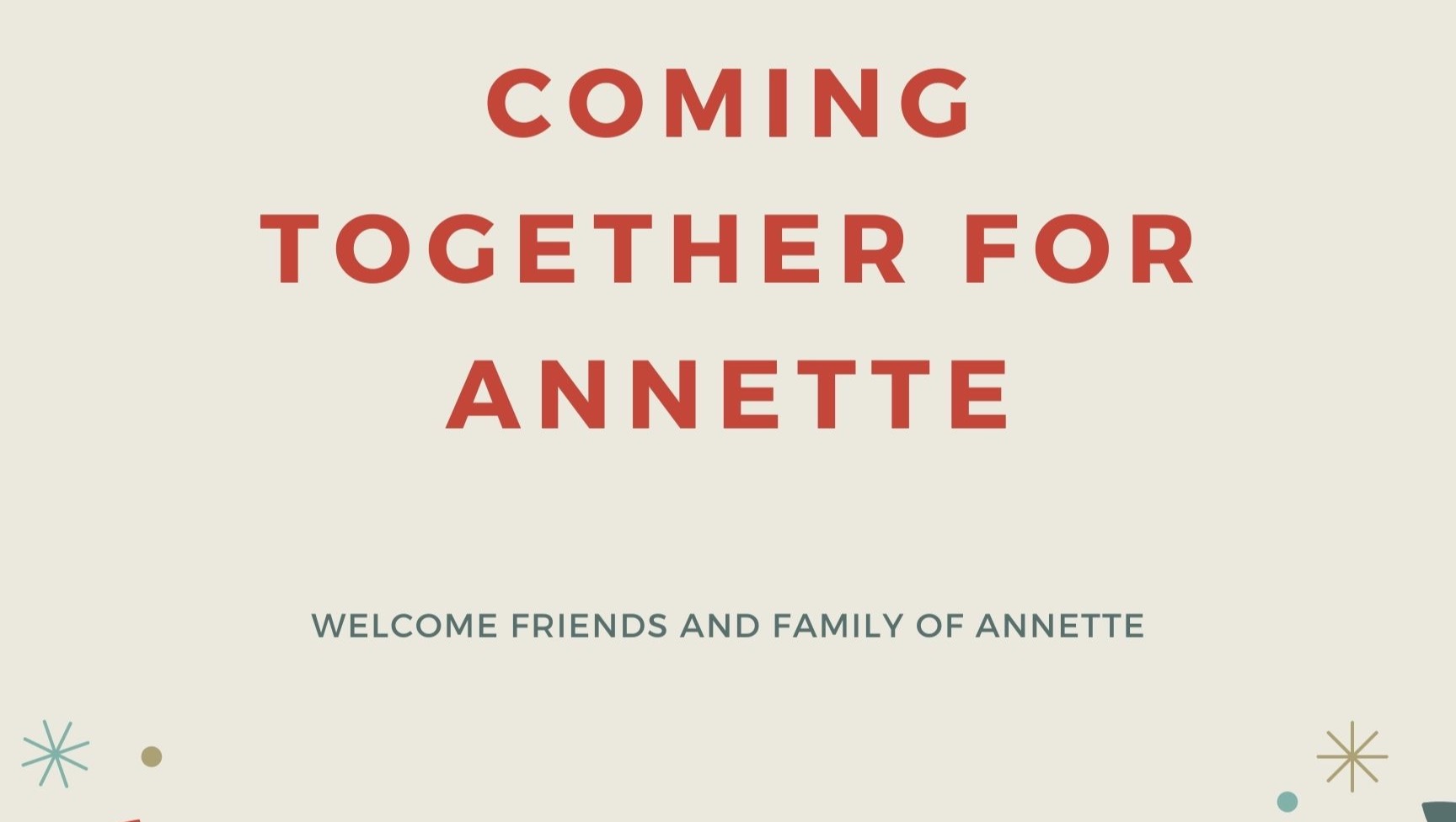 Fundraiser for Annette Haas by Nathan Doherty : Coming Together for Annette