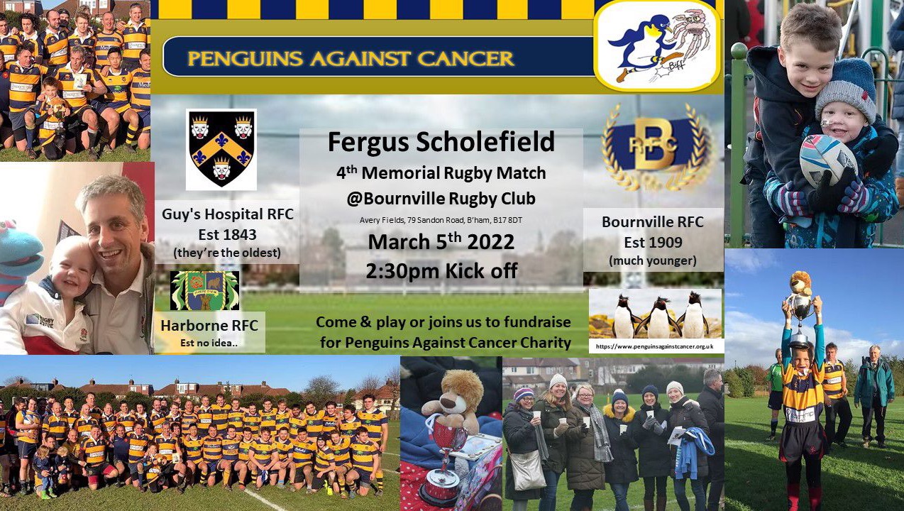 Fundraiser by Barney Scholefield : Fergus memorial rugby match 2022