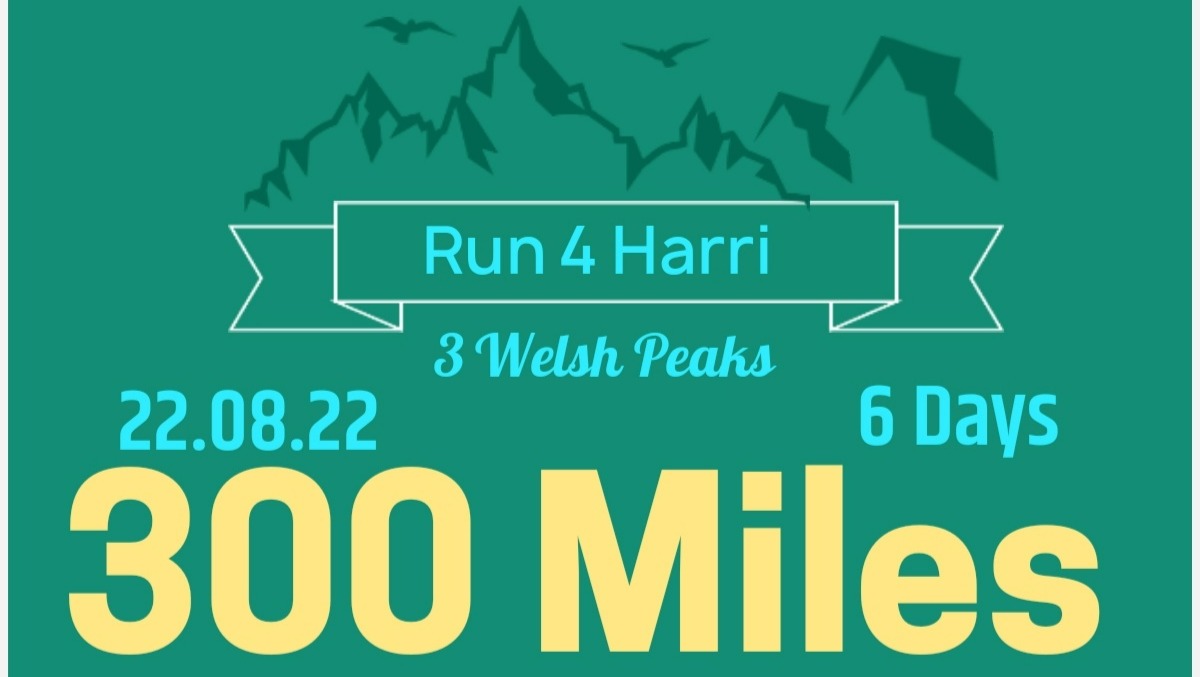 Fundraiser by Gareth Jones : 300 Mile Run - 6 Days - 80,000ft - For Harri