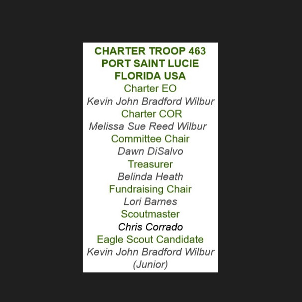 Fundraiser by Kevin John Bradford Wilbur : Kevin Wilbur Eagle Scout ...