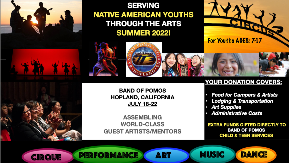 Fundraiser by Stefan Haves : Cirque with Art for Native American Pomos