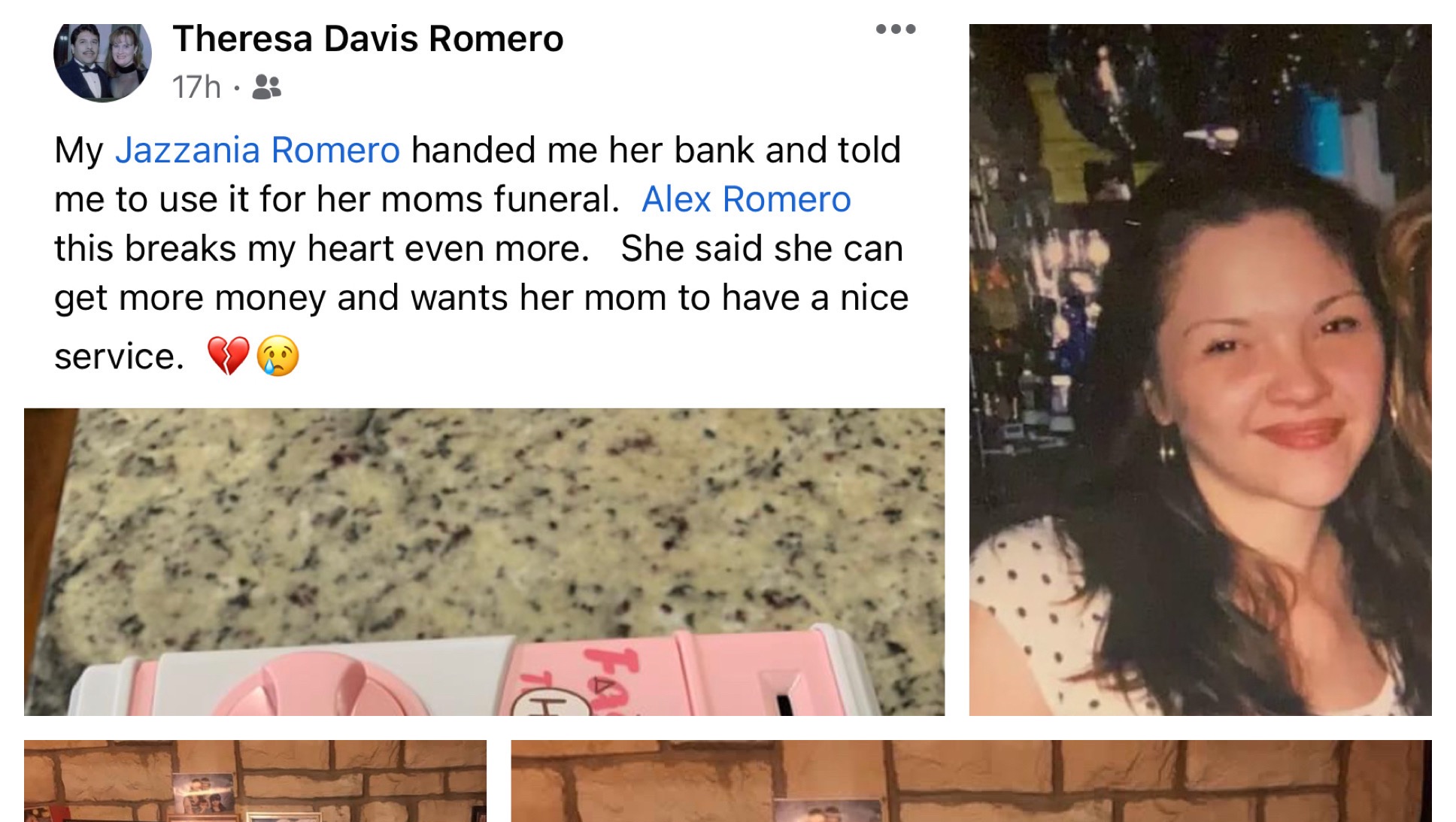 Fundraiser for Theresa Romero by Erin Romero : Funeral Expenses for ...