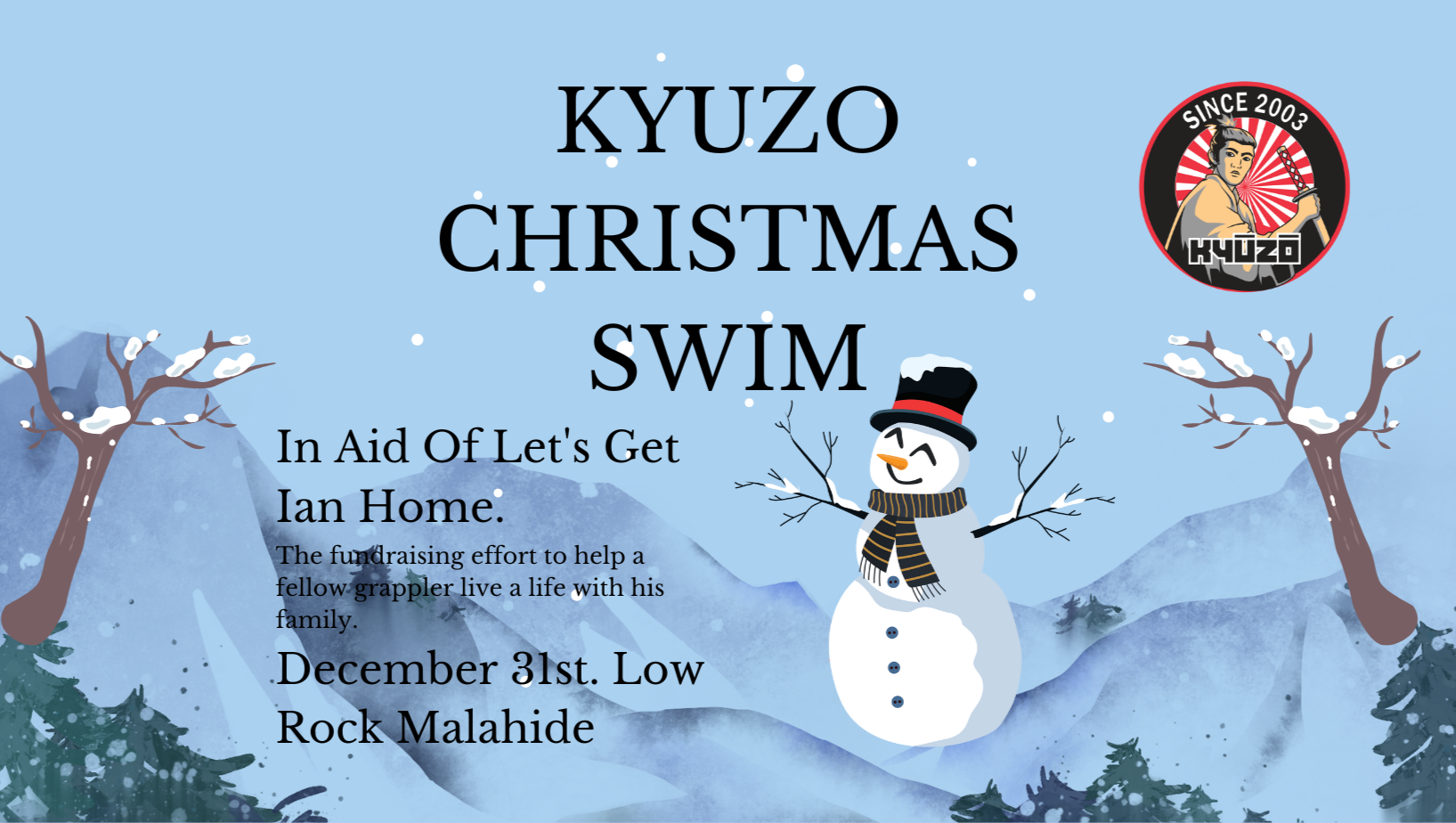 Fundraiser by Barry Oglesby : Kyuzo Christmas Swim For Ian Coughlan