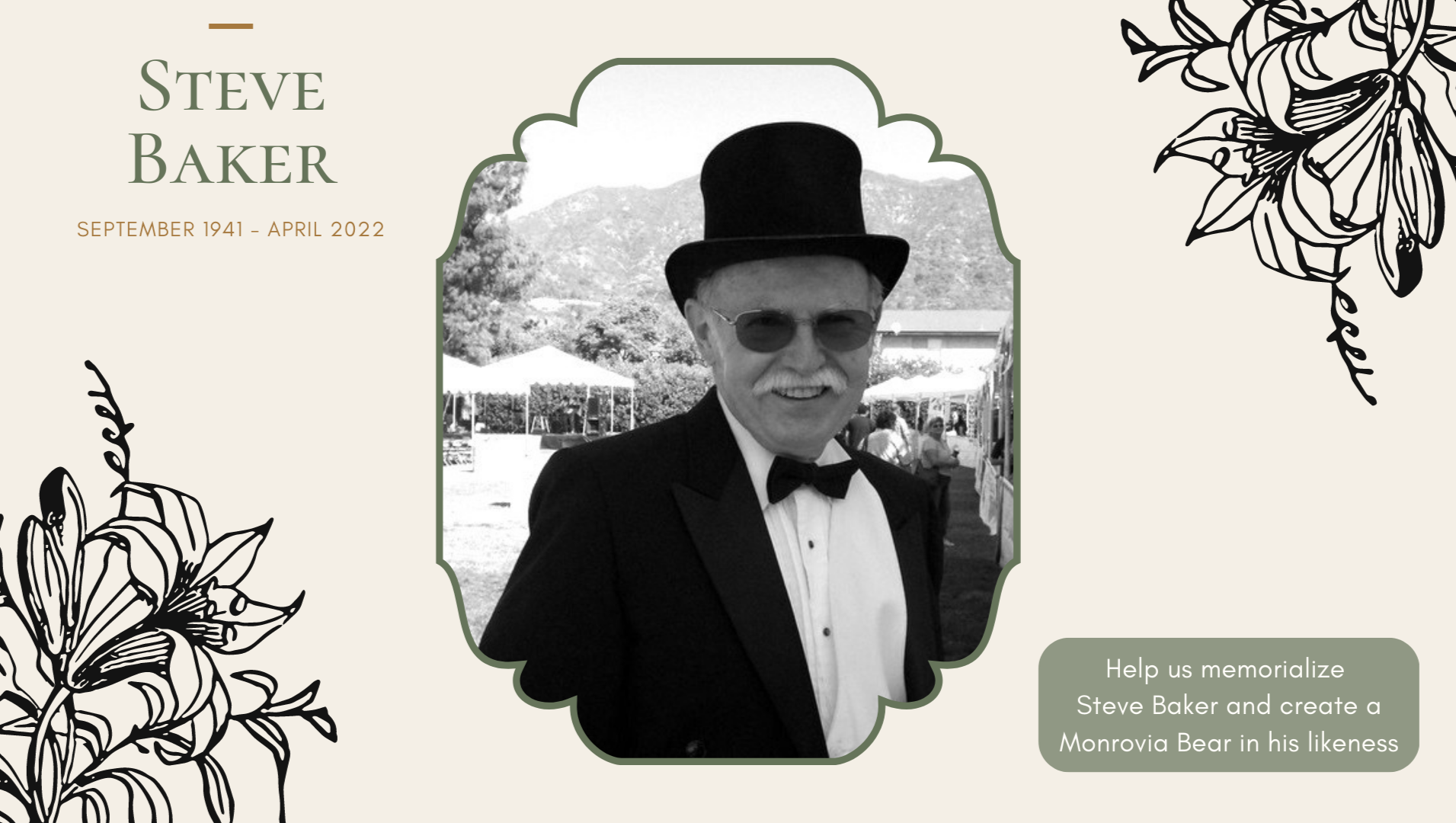 Fundraiser by Monrovia Chamber of Commerce : Help us memorialize Steve ...