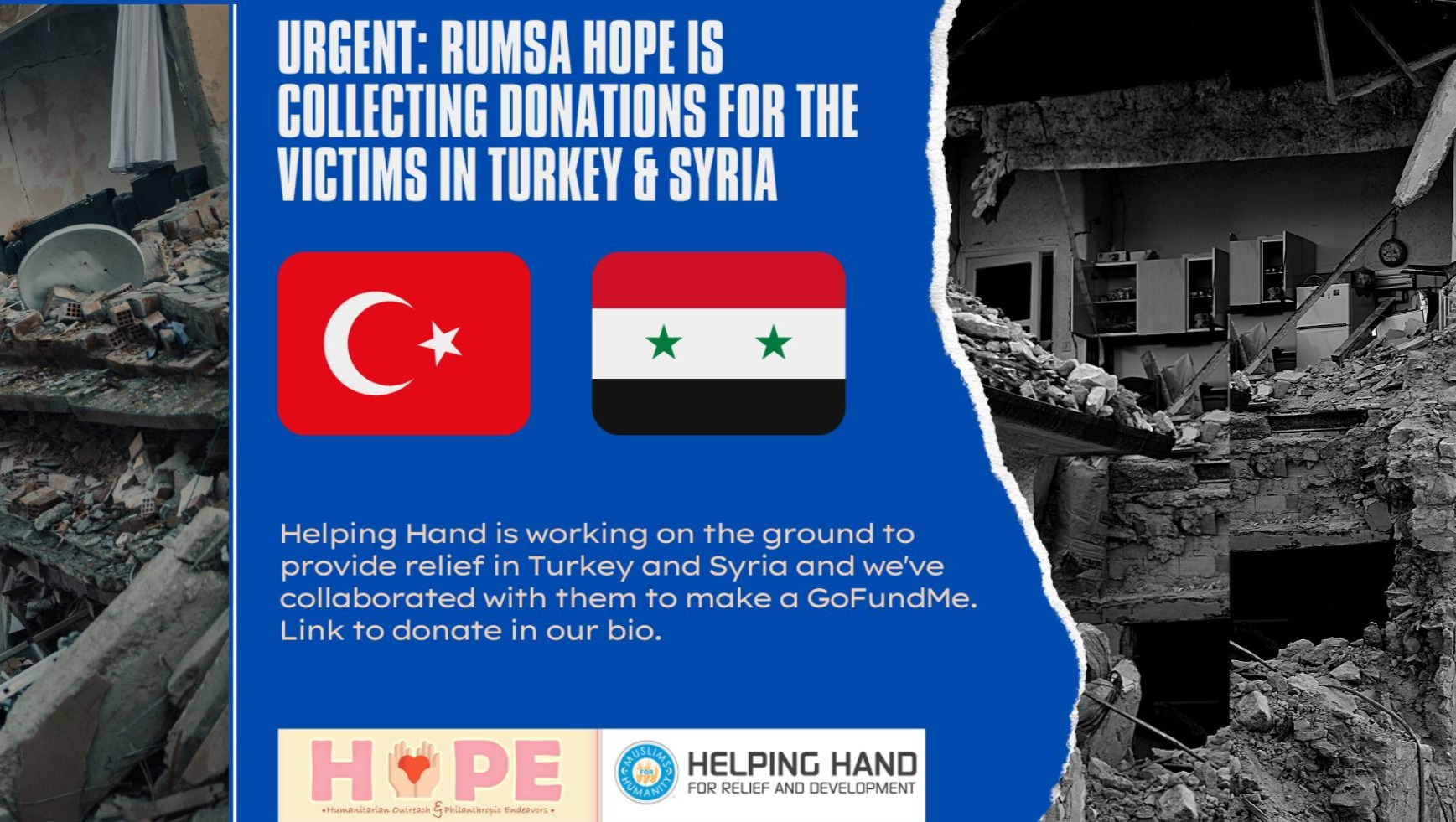 Fundraiser by RU-MSA HOPE : Türkiye Syria Emergency Relief: RU MSA HOPE ...