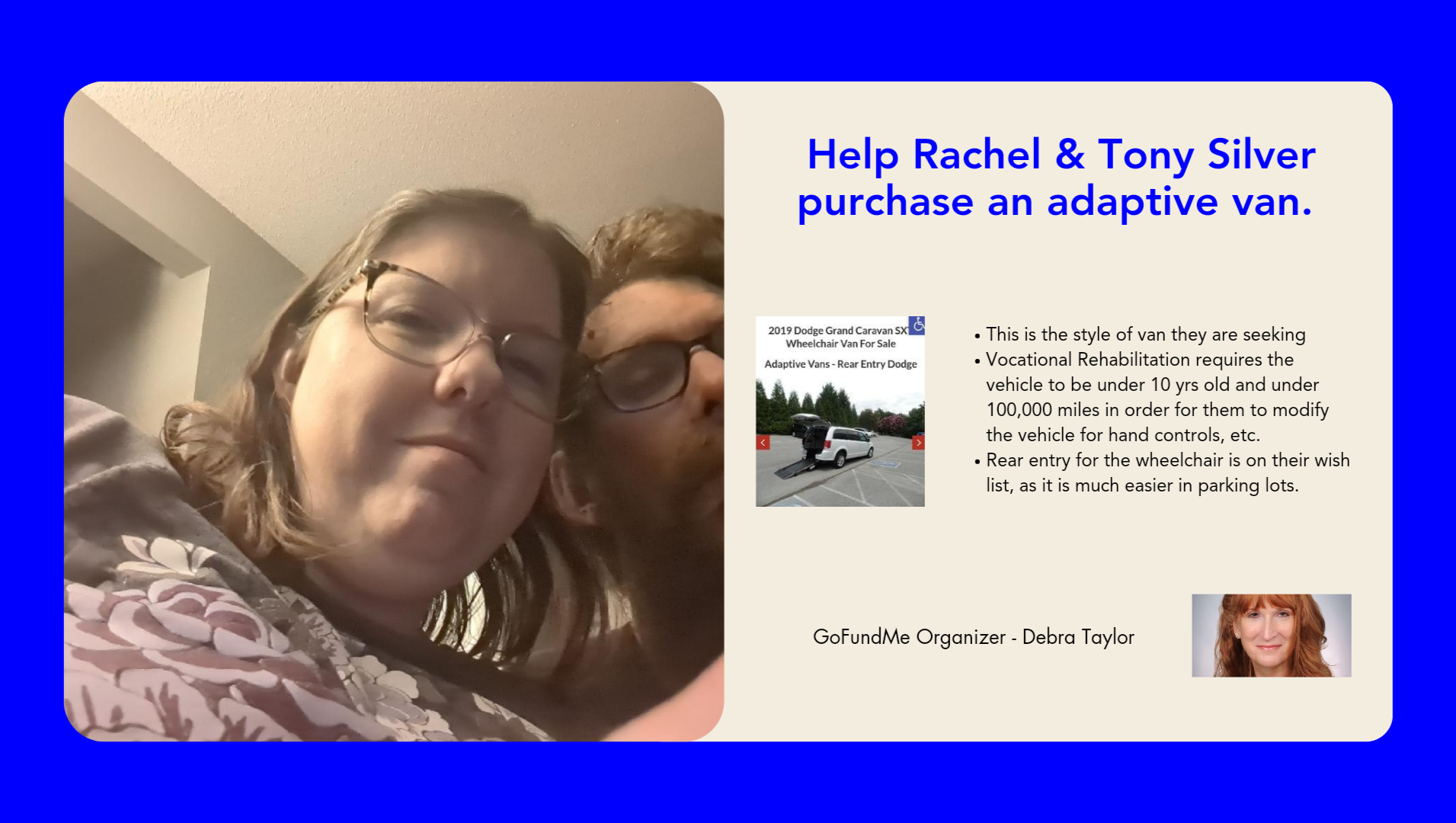 Fundraiser for Rachel Silver by Debra Taylor : Rachel and Tony Silver