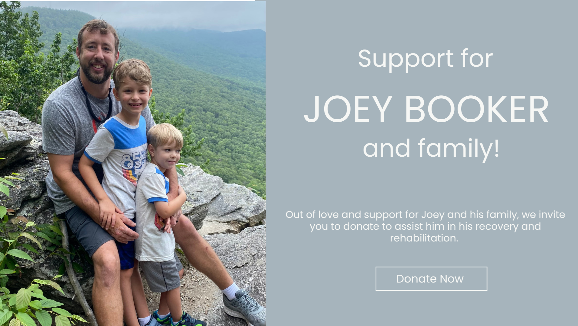 Fundraiser for Joseph Booker by Julie Hass : Joey Booker and Family!