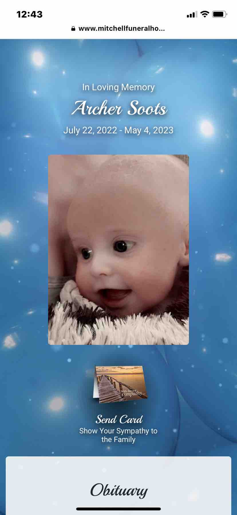 Fundraiser for Timothy Soots by Jesse Parent : Archer Soots Memorial Fund