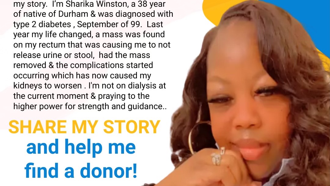 Fundraiser for Sharika Winston by Friendsof Sharika : Kidney For Rik