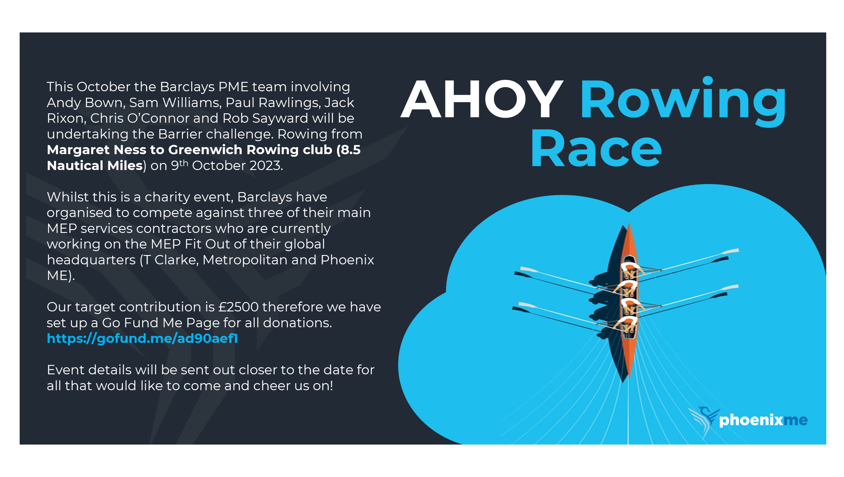 Fundraiser by Molly Woolgrove : AHOY Phoenix ME Rowing Race