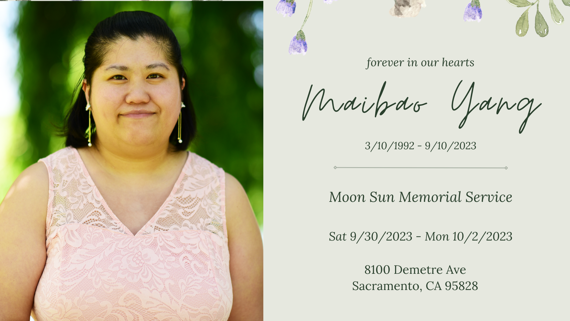 Fundraiser for Yeng Lor by Bee Lor : Maibao Yang Lor Funeral