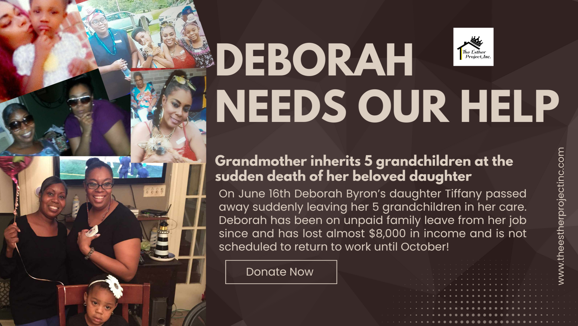 Fundraiser for Deborah Byron by Cheryl Snead : A Home for Five ...