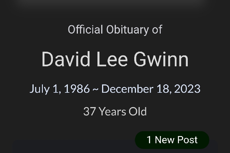 Fundraiser by Connie Shapiama : Updated Funeral expenses for David Gwinn