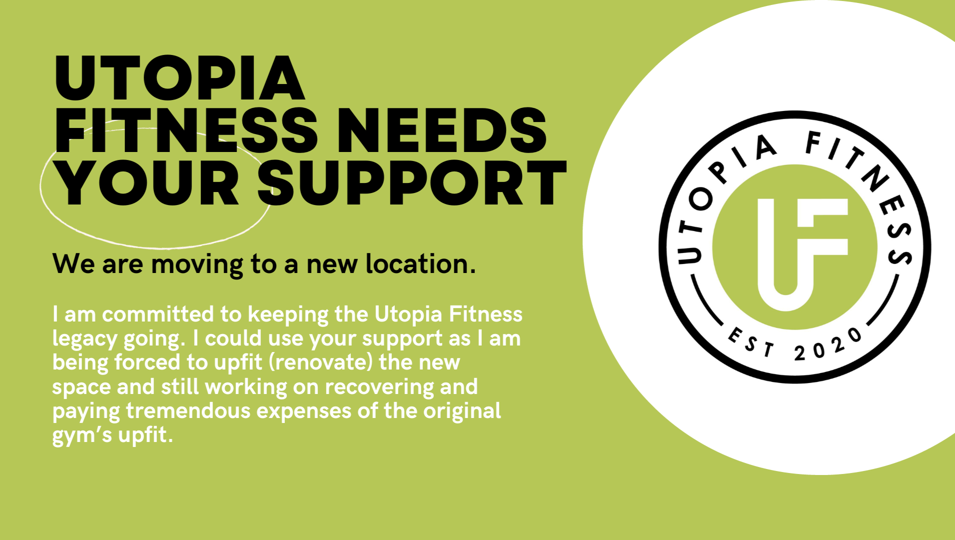 Fundraiser by Daiva Radaviciute : Utopia Fitness Needs Your Support