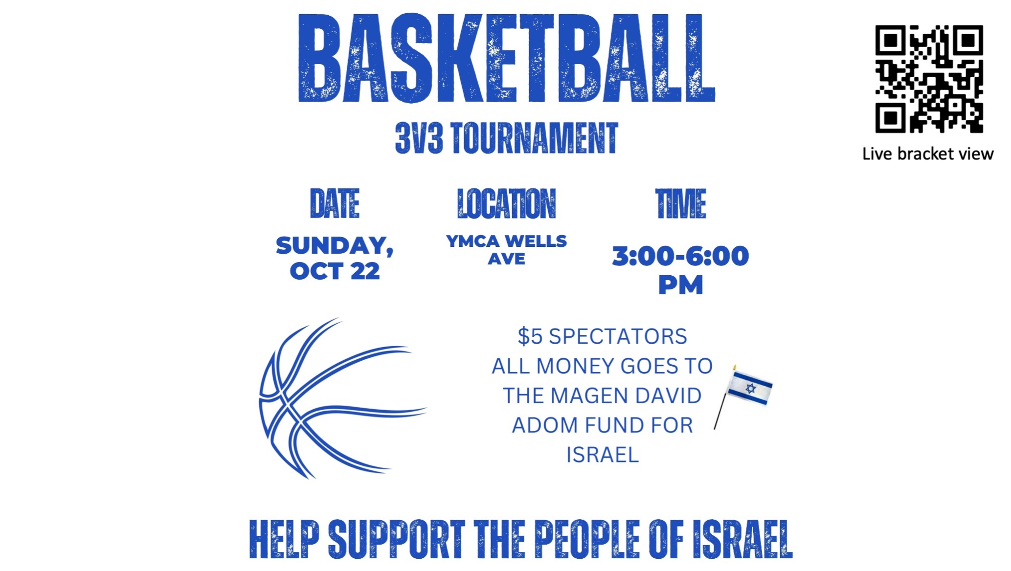 Fundraiser by Irina Elkin : Newton 3v3 Basketball Tournament to Aid Israel