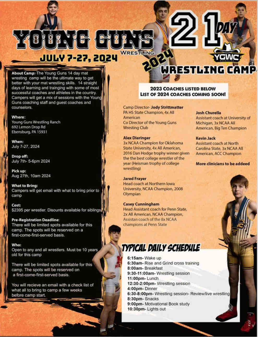 Fundraiser by bryan polston : Wrestling Camp