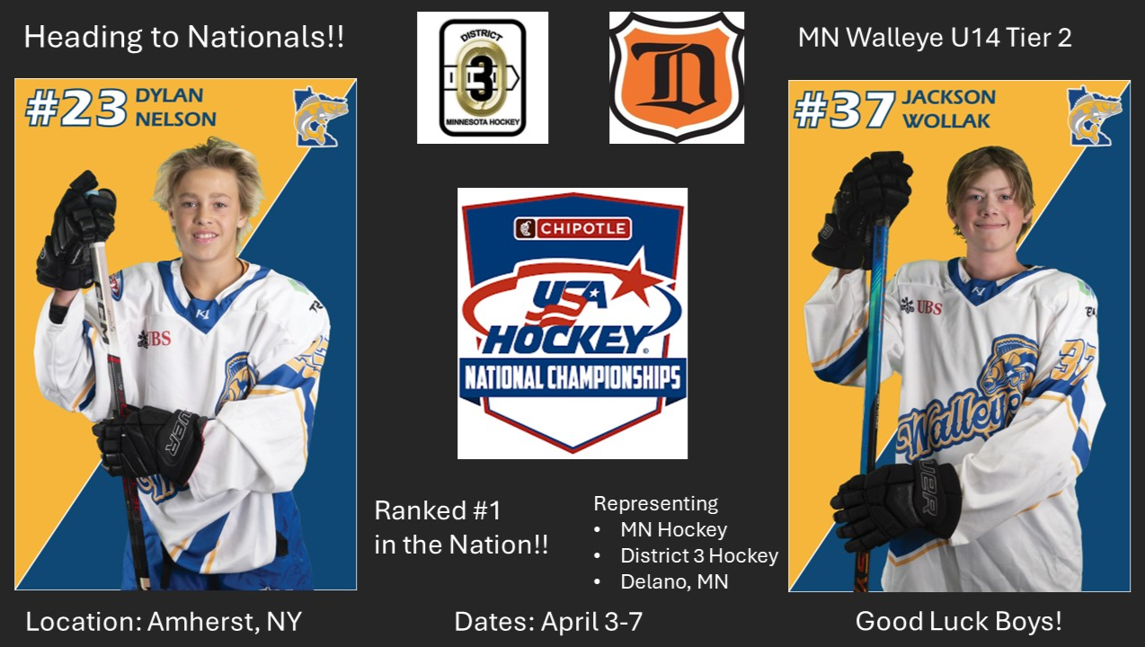 Fundraiser by Dylan Nelson : Dylan & Jack represent Delano at Hockey ...