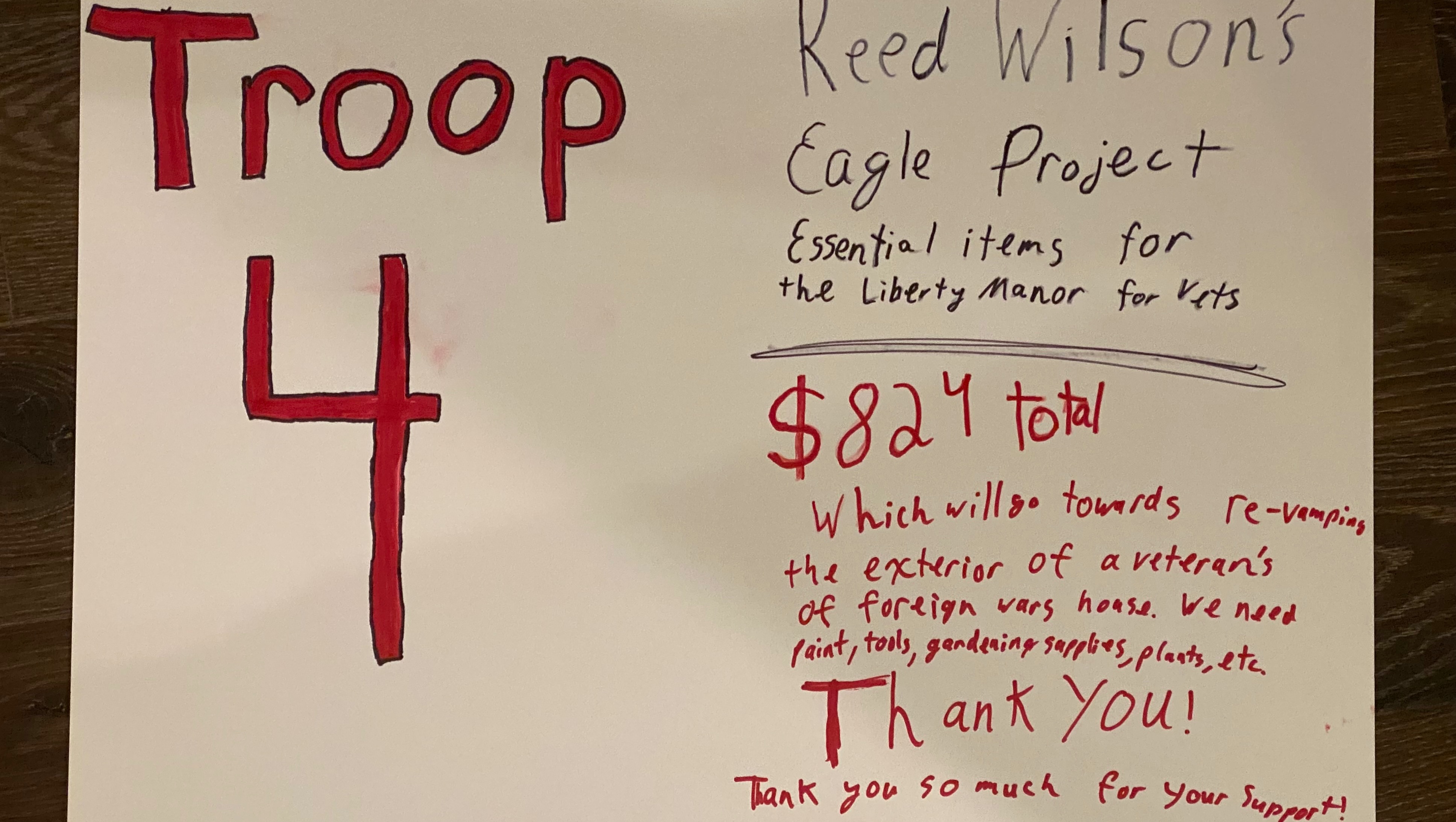 Fundraiser by Reed Wilson : Reed Wilson’s Eagle Project