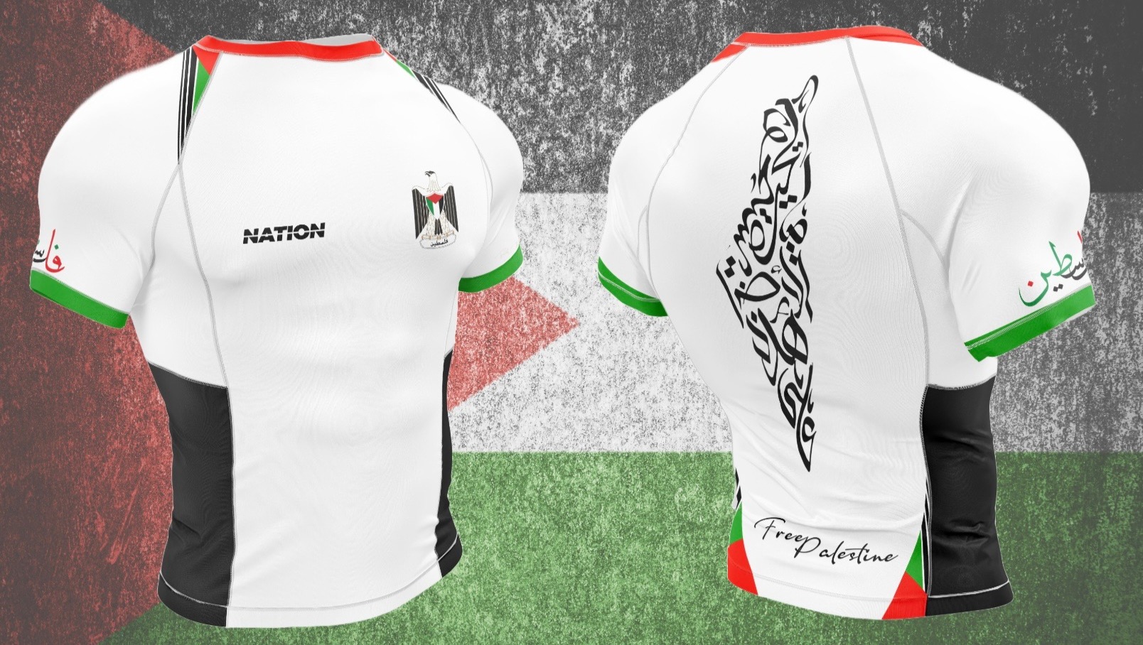 Fundraiser by Marc Sharma : Samer & Nation - Palestine BJJ Rash Guard ...