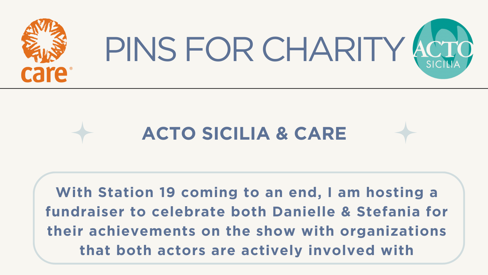 Fundraiser by Takiya Williams : Support Acto Sicilia & Care in Honor of Stefania & Danielle!