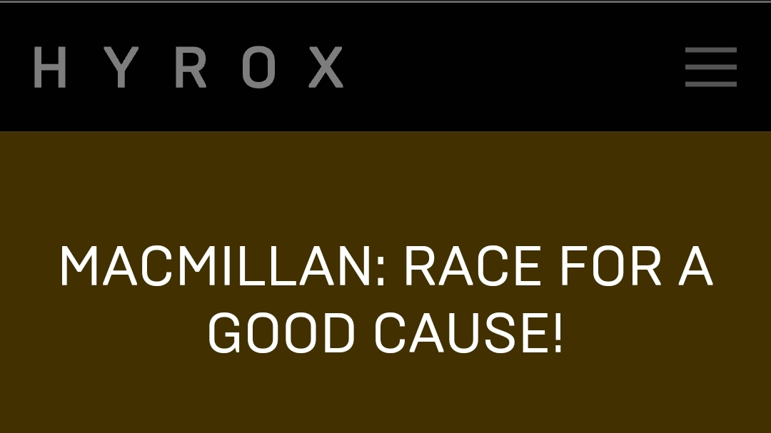 Fundraiser by Owain Bancroft : Hyrox race for Macmillan
