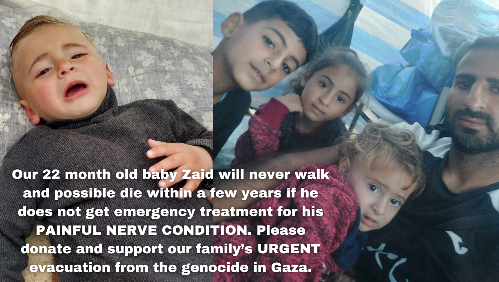 Fundraiser by Georgia Takacs : Emergency Evacuation for Baby Zaid and Family