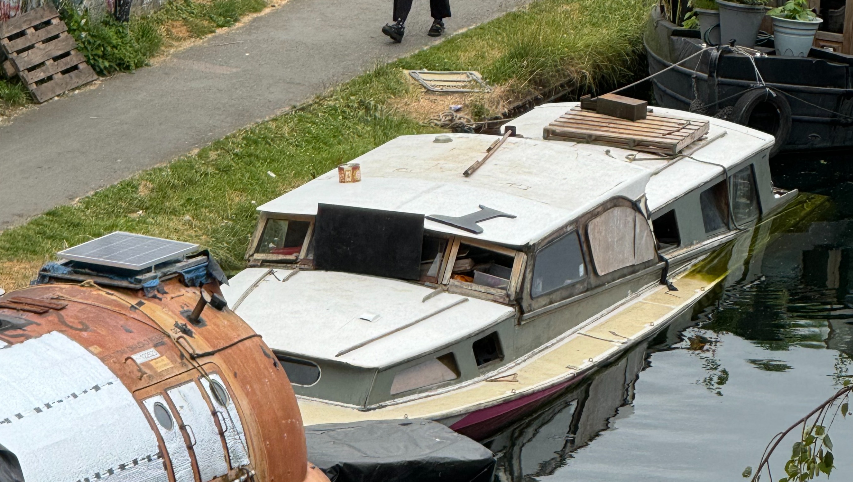 Fundraiser for Keenan Smith by Beth Marsh : Keenan and his sunken boat!