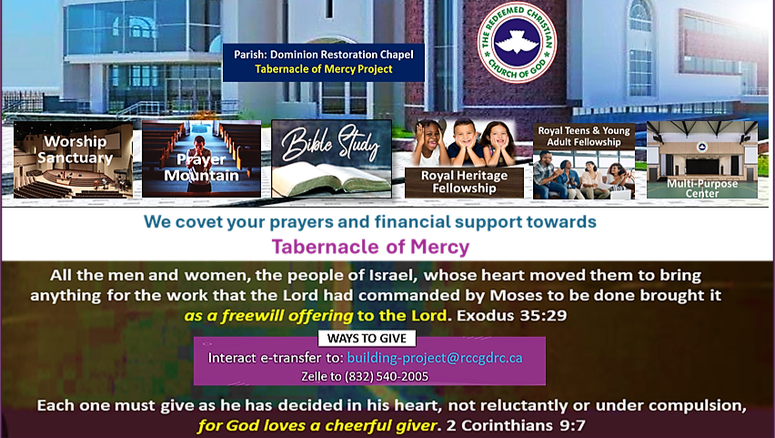 Fundraiser by PRINCE DAVID OLADEJI : Fundraiser for RCCG-DRC Tabernacle ...