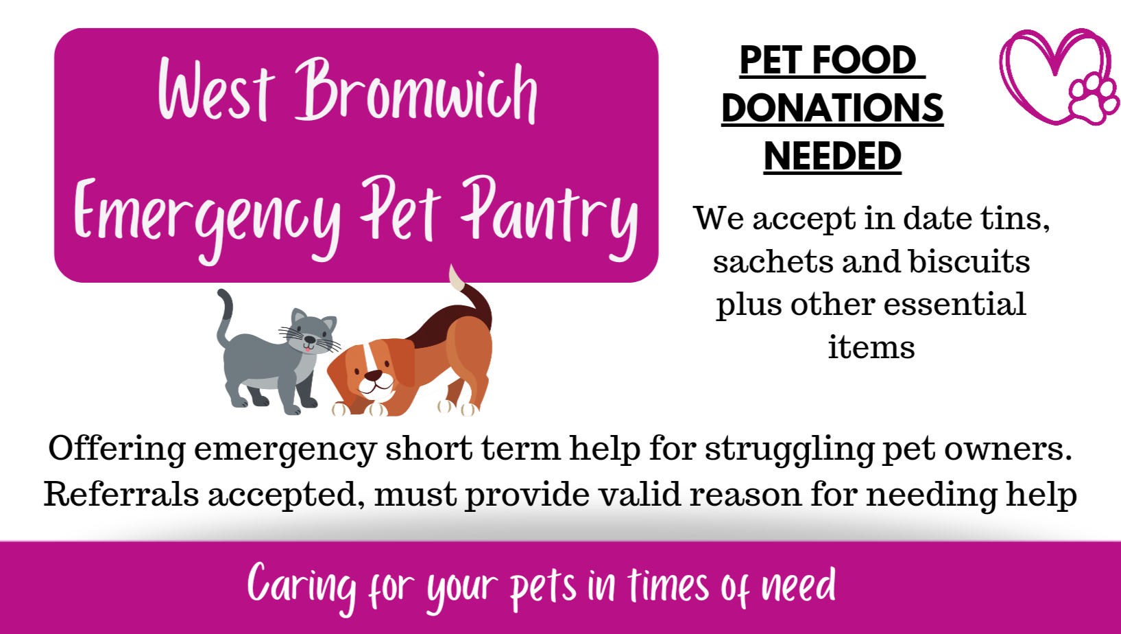 Fundraiser by Louise Colledge : West Bromwich Emergency Pet Pantry