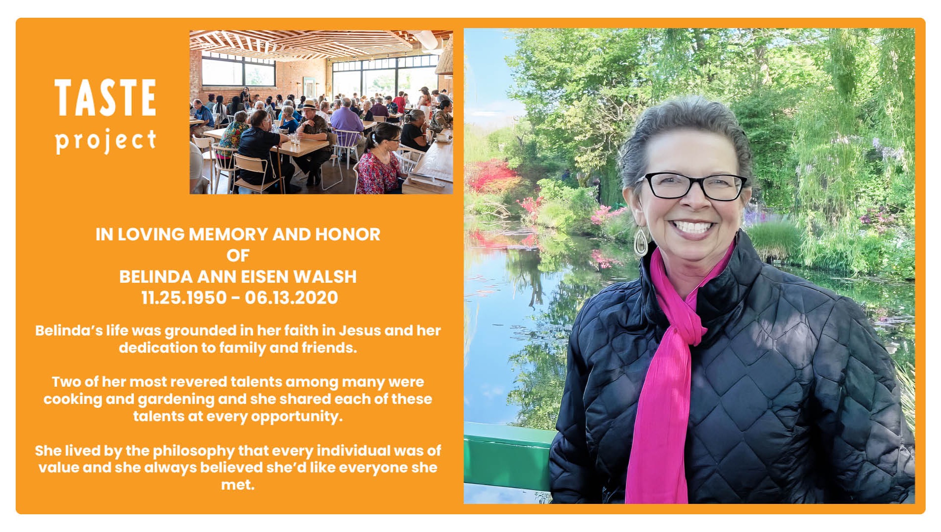 Fundraiser by Stephen Walsh : Honor Belinda: Support Taste Community Restaurant