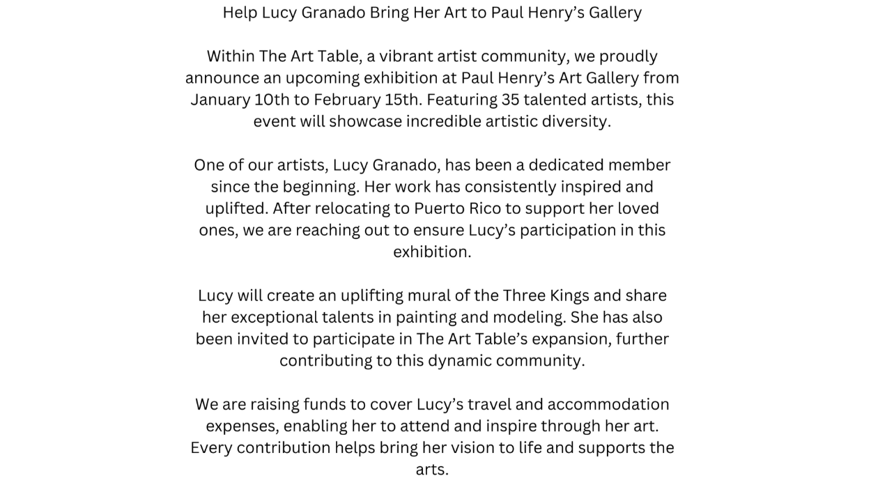 Fundraiser by Luz Granado : Help Luz Granado Bring Her Art to Paul ...