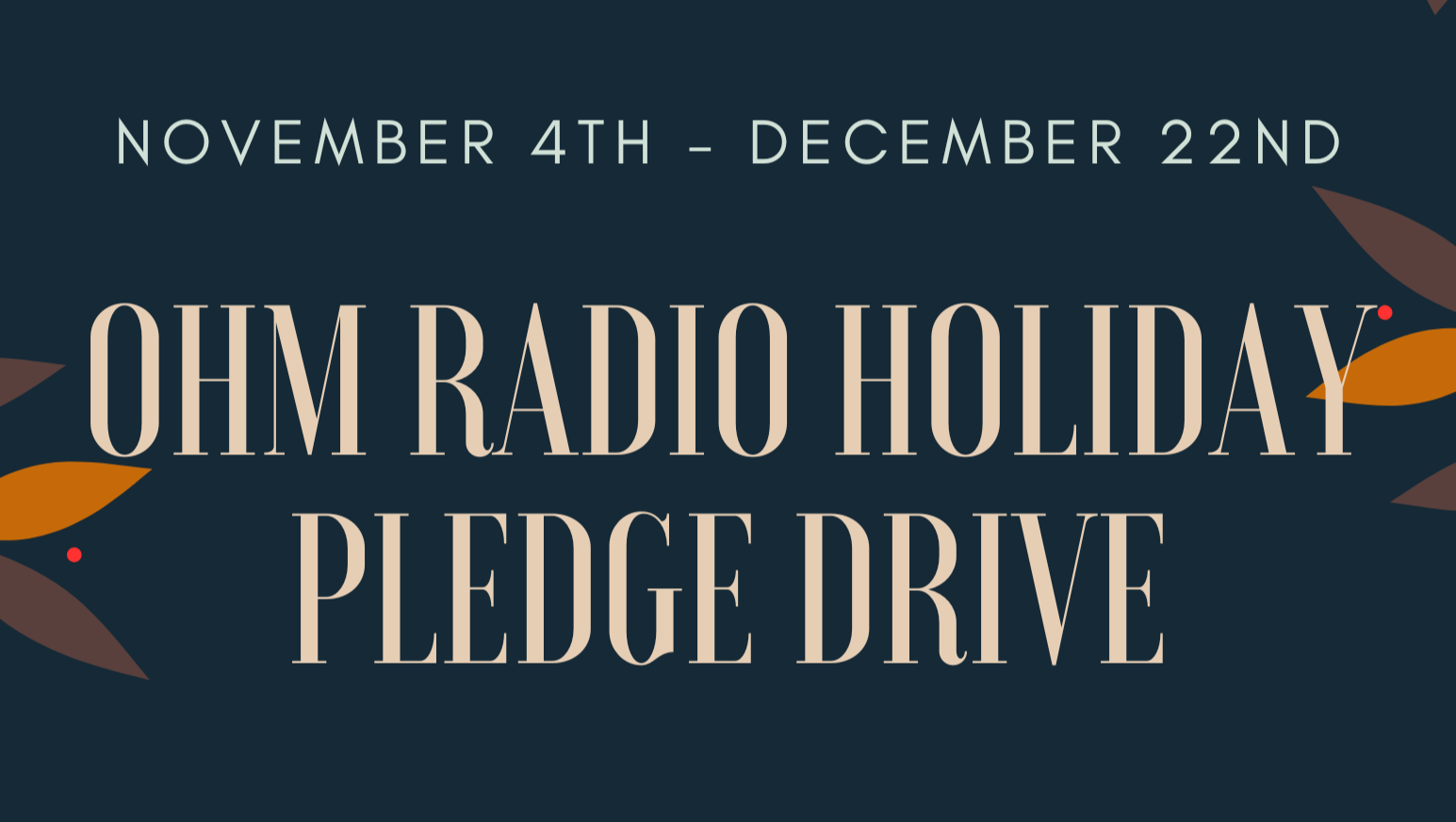 Fundraiser by Vikki Matsis : Support Ohm Radio's Holiday Pledge Drive