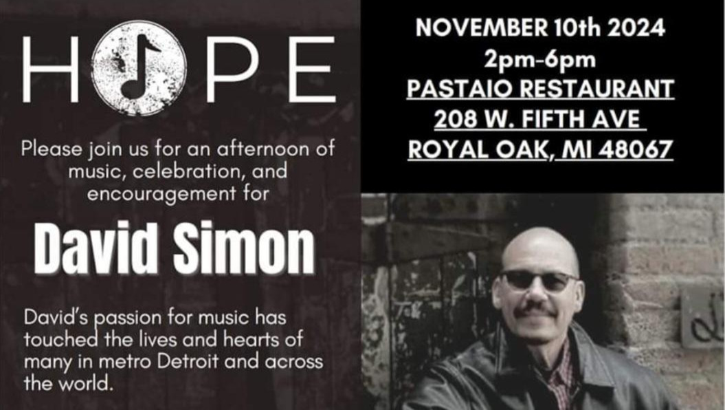 Fundraiser by David Simon : SUPPORT HOPE MUSIC - DAVID SIMON MEDICAL RELIEF FUND