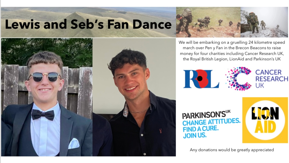 Fundraiser by Sebastian Morley : Lewis and Seb’s Fan Dance Challenge