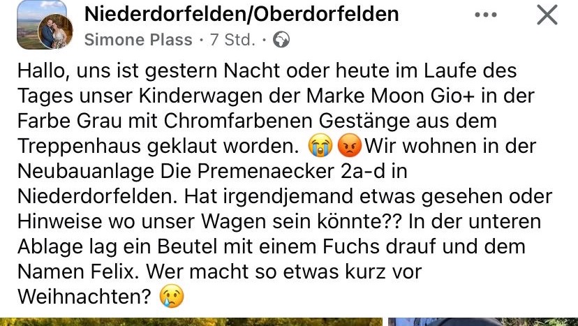 Fundraiser by Nila Solmaz : Familie mit Baby wurde Kinderwagen geklaut