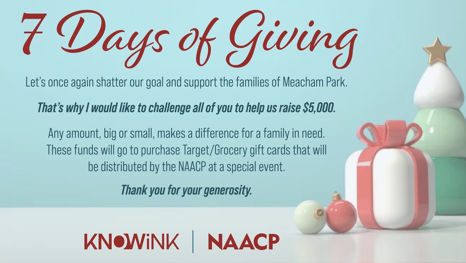 Fundraiser by Scott Leiendecker : Spread Joy to Meacham Park Families