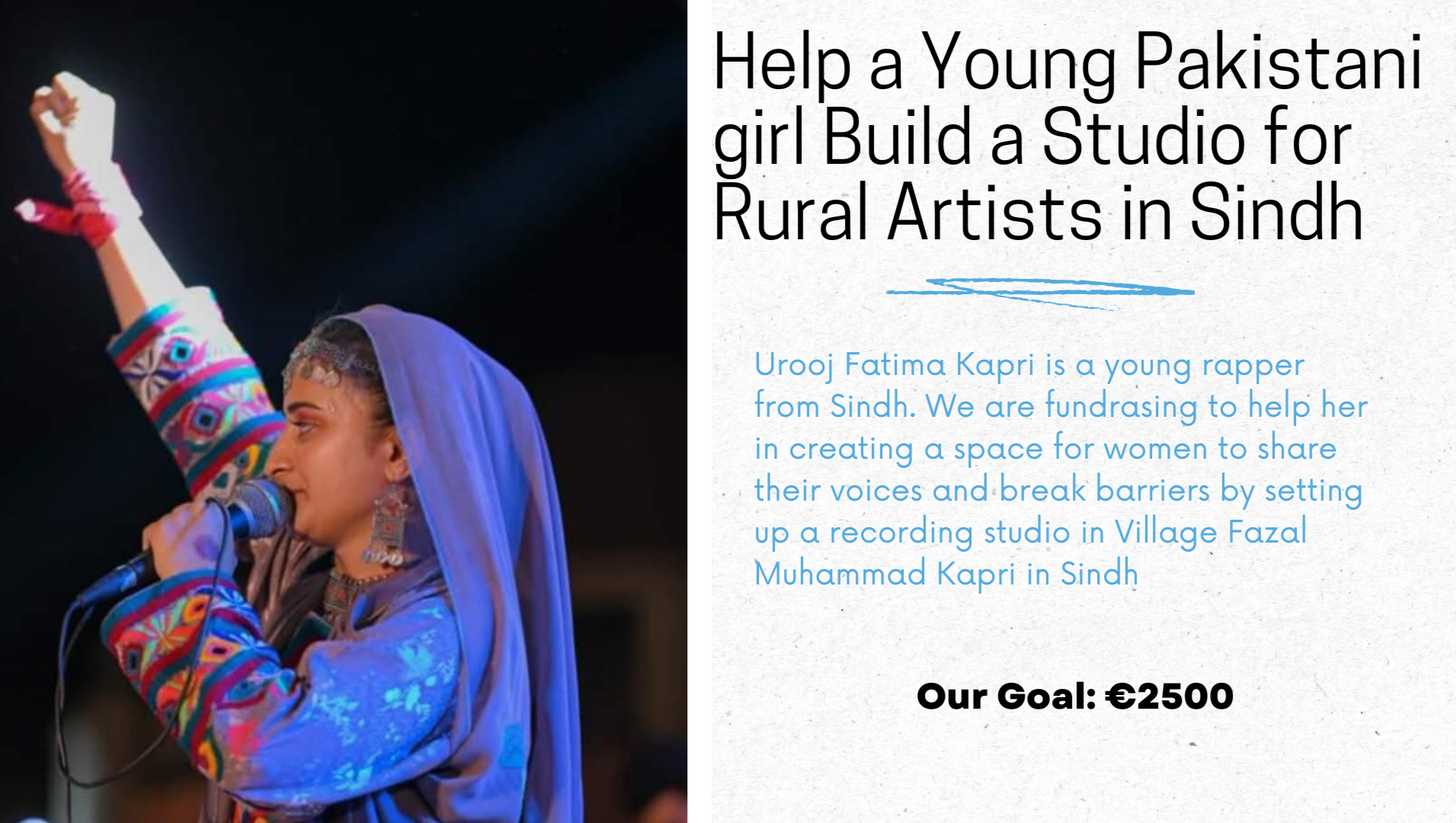 Fundraiser by Bushra Mahnoor : Rap Against Patriarchy: Fund Sindhi Chhokri’s Studio