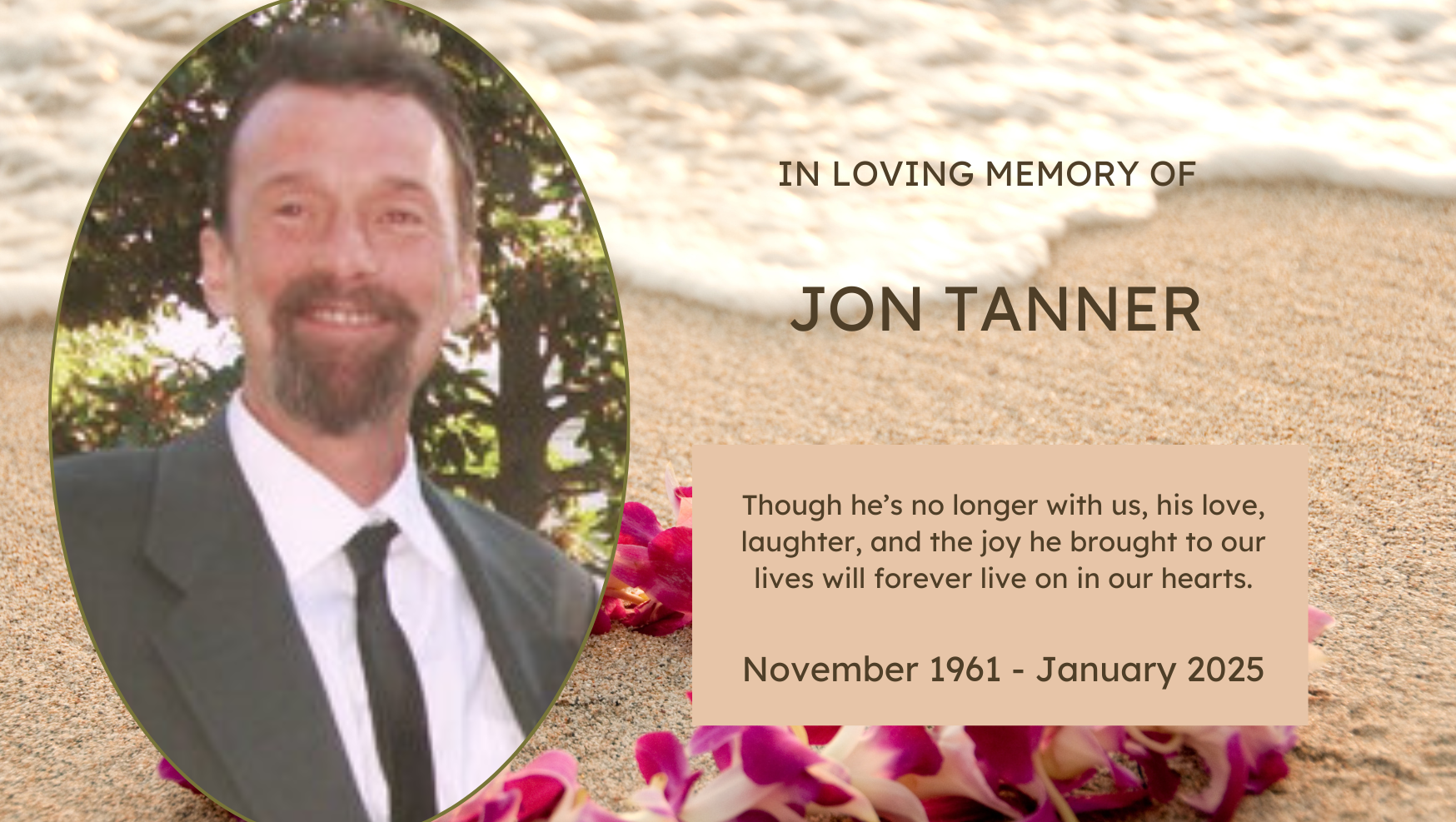 Fundraiser by Jennifer Tanner : Honoring Jon: Help Us Honor His Life ...