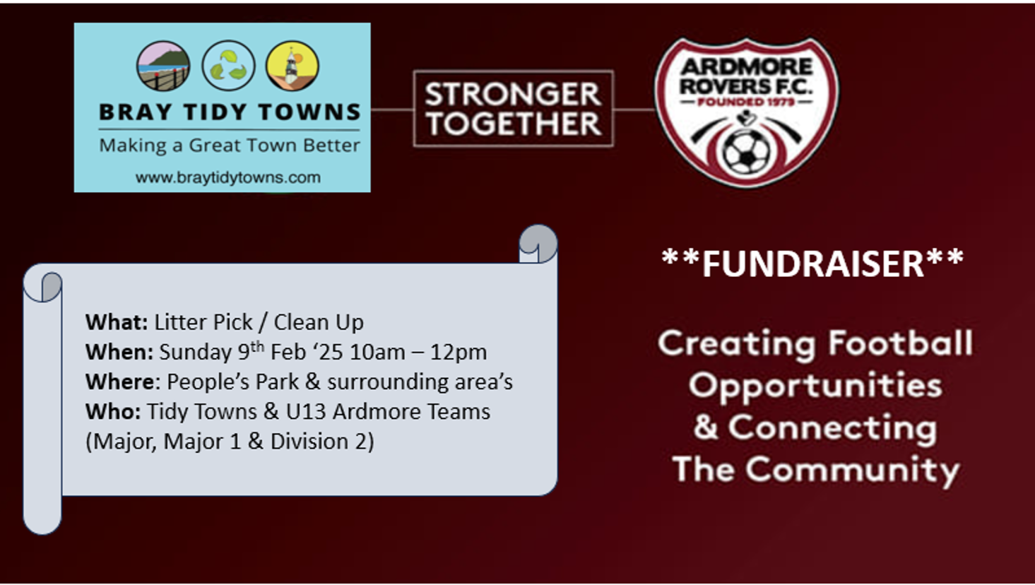 Fundraiser by Lorraine Lyons : Calling All Bray Tidy Towns and Ardmore ...