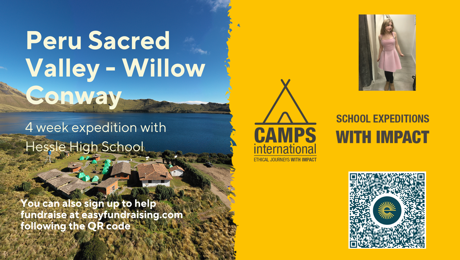 Fundraiser by Tess conway : Help fund Willow’s expedition in Peru
