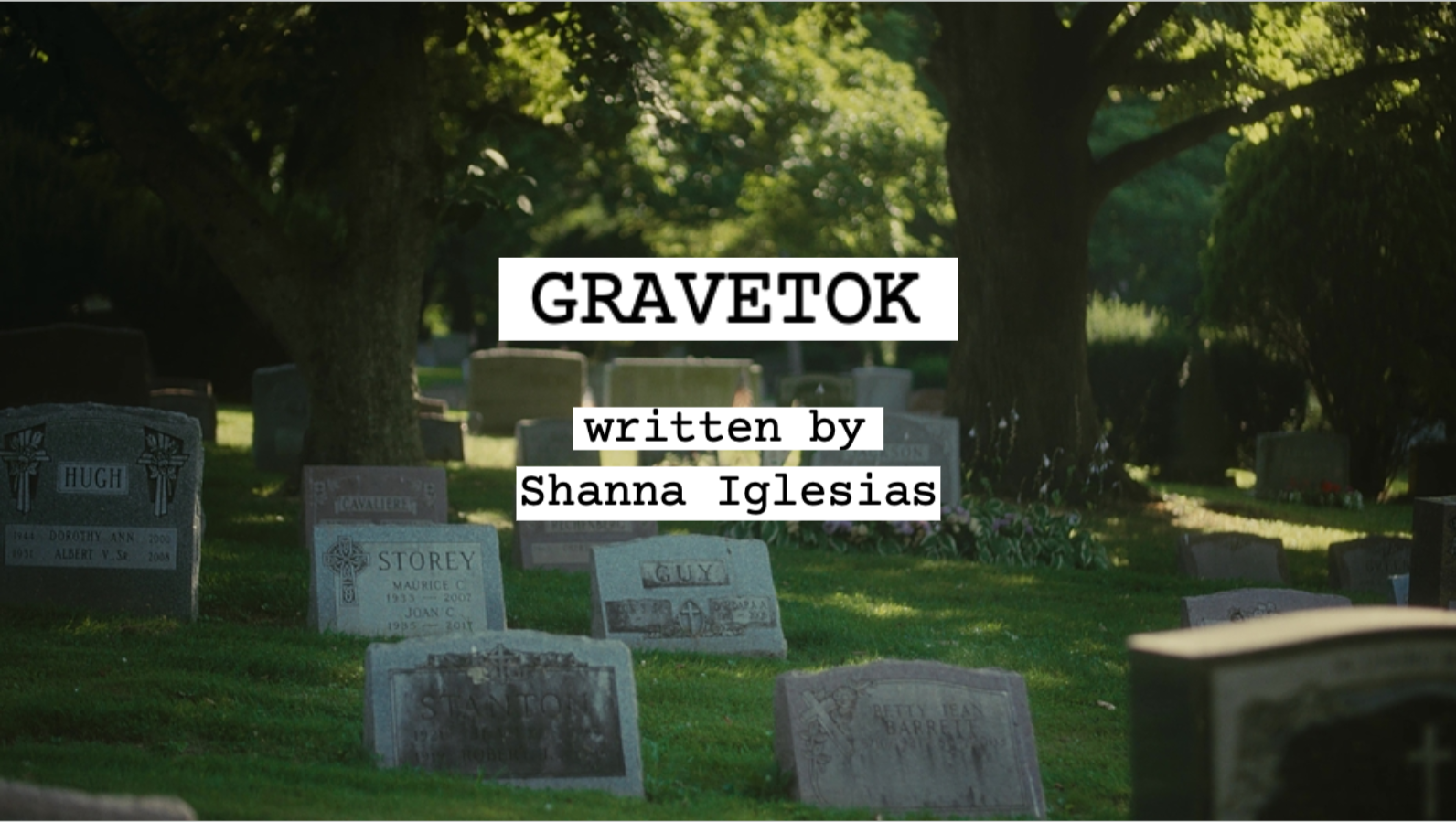 Fundraiser by Shanna Iglesias : Help Bring to Life GRAVETOK, a short ...