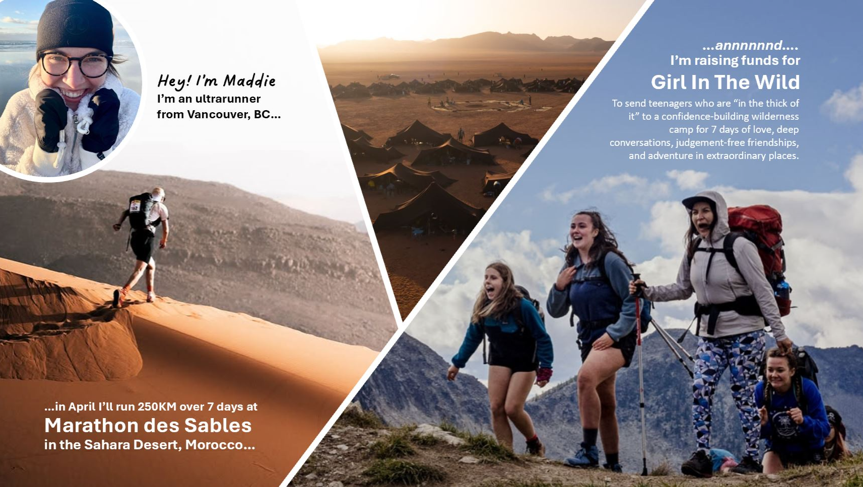 Fundraiser by Madeline Millsip : Running 250KM in the Sahara Desert ...